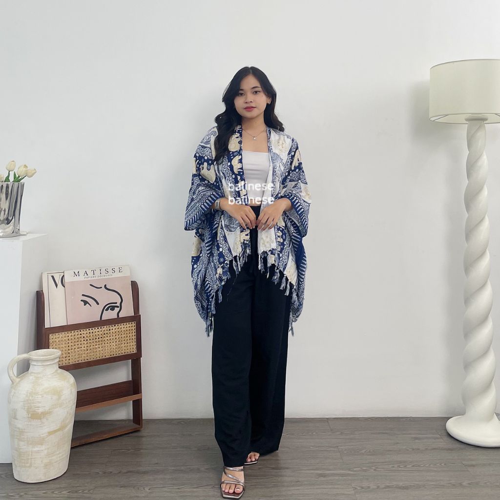 Jual Cardigan Pantai Auter Bali Motif Elephant - Outer Rumbai Motif ...