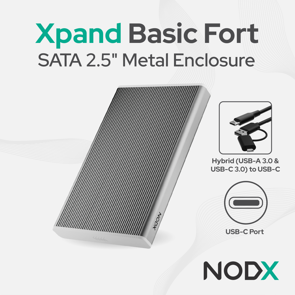 Jual NODX Xpand Basic Fort SATA HDD/SSD 2.5" USB-C Metal Enclosure ...