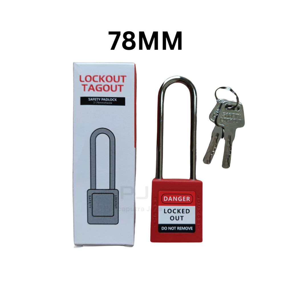 Jual LOTO 78MM Padlock Gembok Safety Equipment Leher Panjang Tahan ...