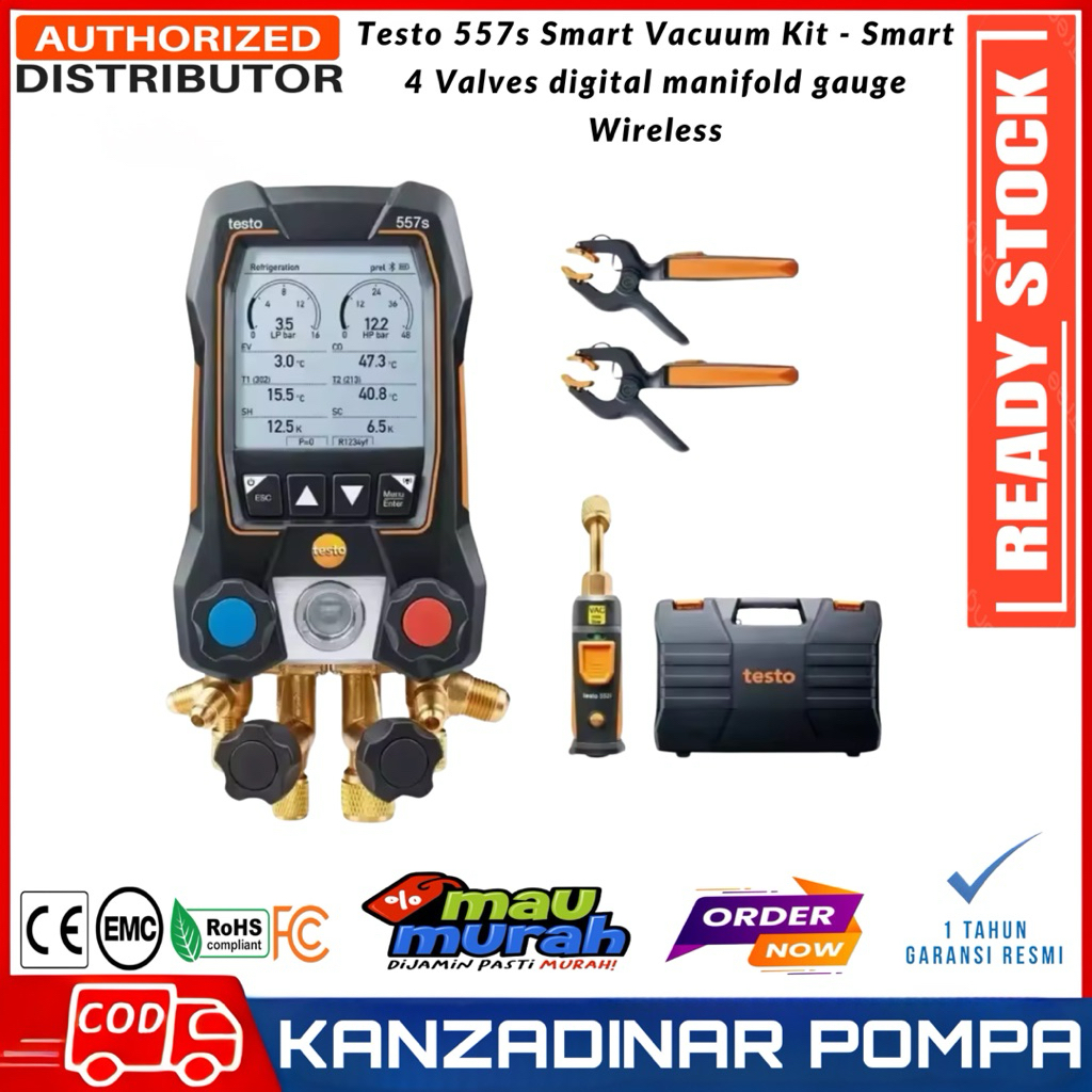 Jual 4 Valves Bluetooth Smart Digital Manifold Gauge 557S With Wireless ...
