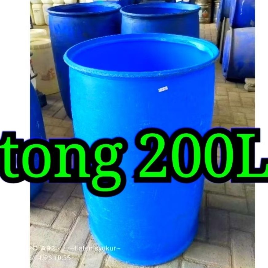 Jual drum 200l liter terbuka untuk tandon air.silase pakan ternak sapi ...