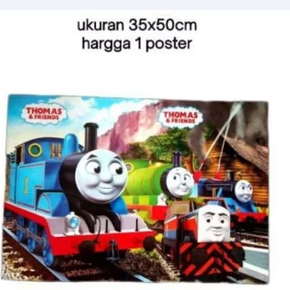 Jual poster mainan anak thomas kereta / lilin ulang tahun satu set ...