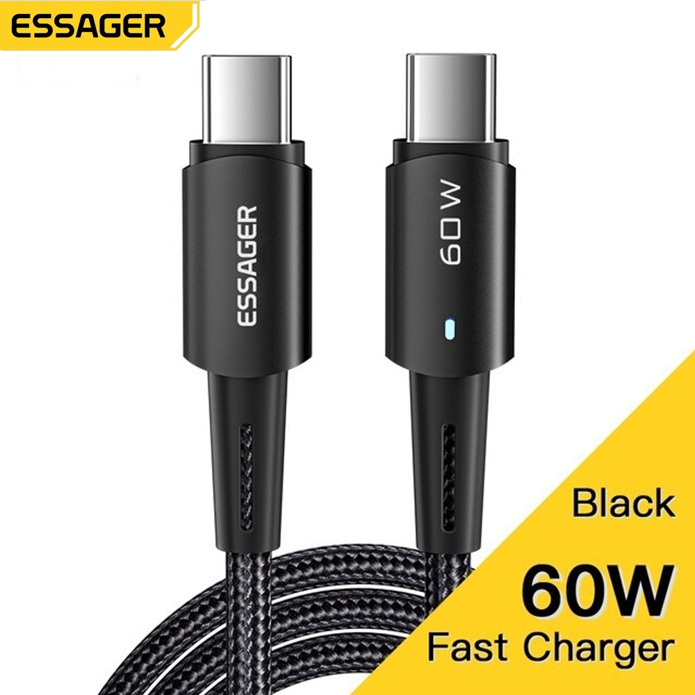 Jual Essager Kabel Charger USB Type C To Type C Pengisian Cepat 60W ...