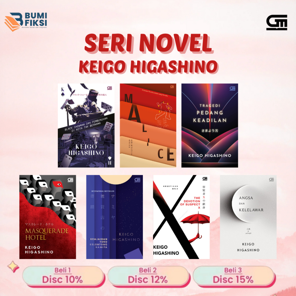 Jual [Promo] Seri Buku Novel Karya Keigo Higashino - Gramedia - Bumifiksi | Shopee Indonesia