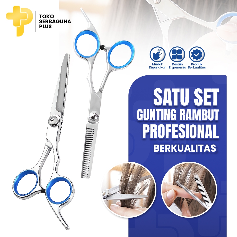 Jual Gunting Potong Sasak Rambut Full Stainless Steel Model Flat Cut ...