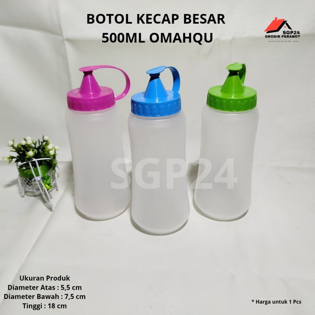 Jual OMAHQU - BOTOL KECAP PLASTIK BOTOL SAOS BESAR 500ML BOTOL SAOS ...