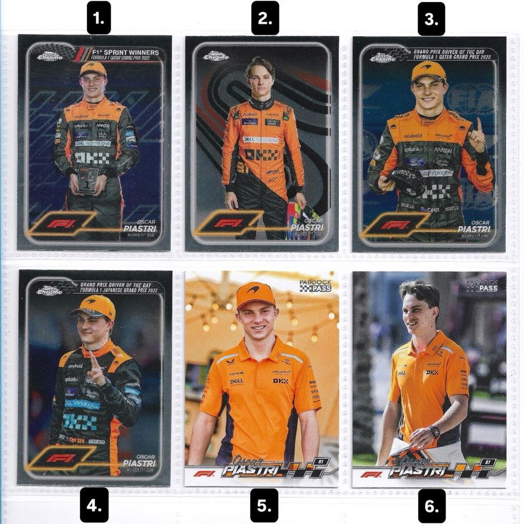 Jual Kartu f1 Topps Chrome & Paddock Pass - Oscar Piastri (Mclaren F1 ...
