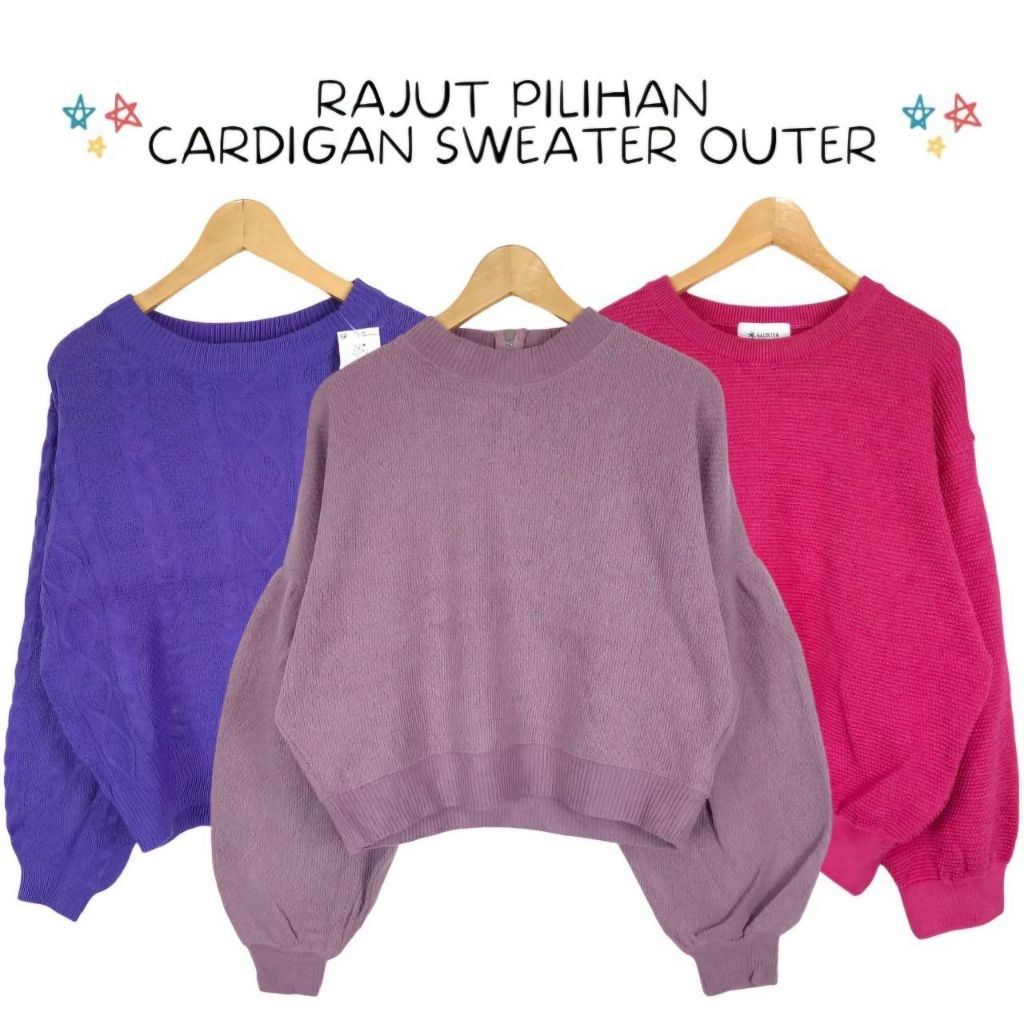 Jual (Pilihan 6) Sweater Rajut Cardigan Tebal Murah Gemoy | Shopee ...