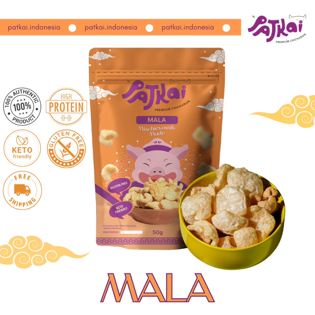 Jual Patkai Snack Kerupuk Babi Mala Flavour Regular Pack 50 Gr | Shopee ...