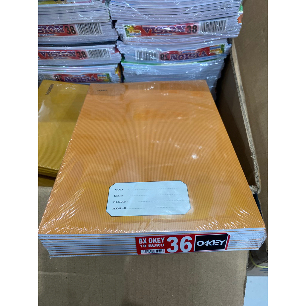 Jual Buku Tulis Boxy OKEY Sepabrik Dengan KIKY isi 36 lembar 1 Pak (Isi ...