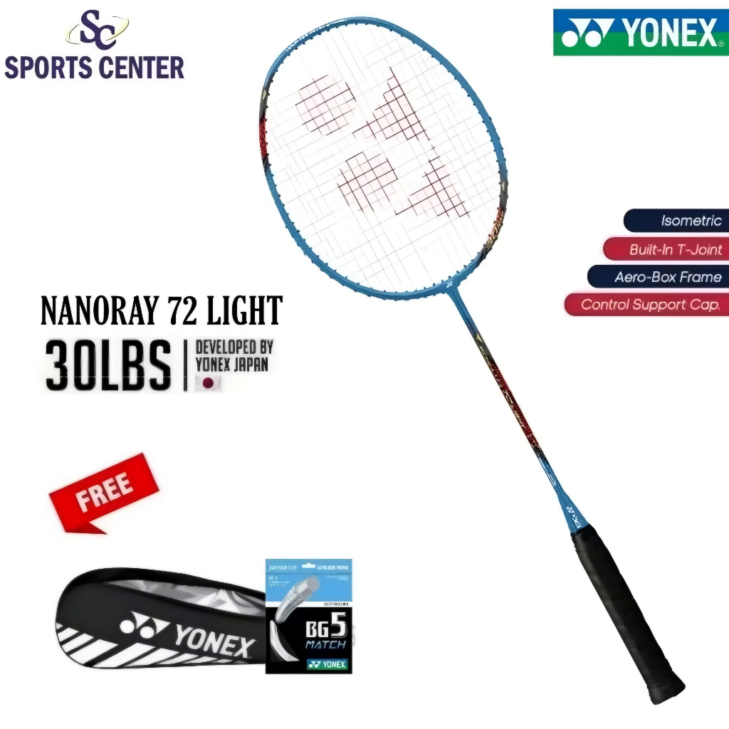 Jual Special promo New Full Set Raket Badminton Yonex Nanoray 72 Light ...
