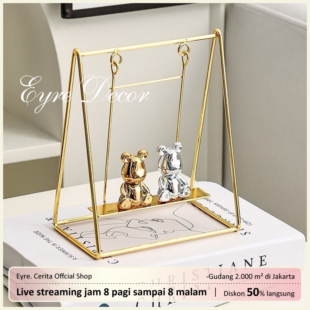 Jual Eyre Patung Beruang Ayunan - Dekorasi Meja Kantor Lucu, Hadiah ...