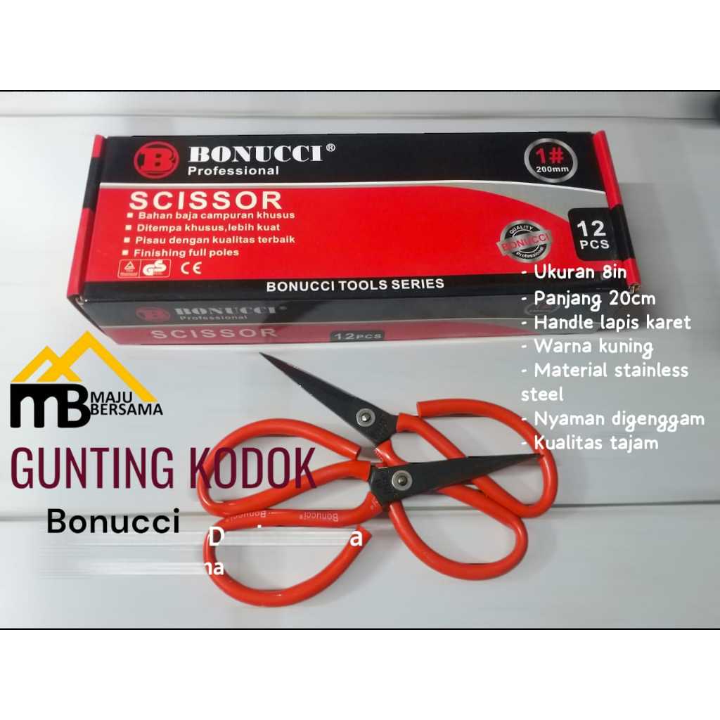 Jual Gunting Kodok Gunting Baja Kain no 01 BONUCCI | Shopee Indonesia