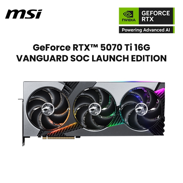 Jual VGA MSI GeForce RTX 5070 Ti Vanguard SOC Launch Edition 16GB GDDR7 | Shopee Indonesia