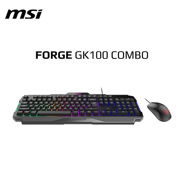 Jual MSI Forge GK100 Combo Keyboard Gaming Membrane + Mouse RGB ...