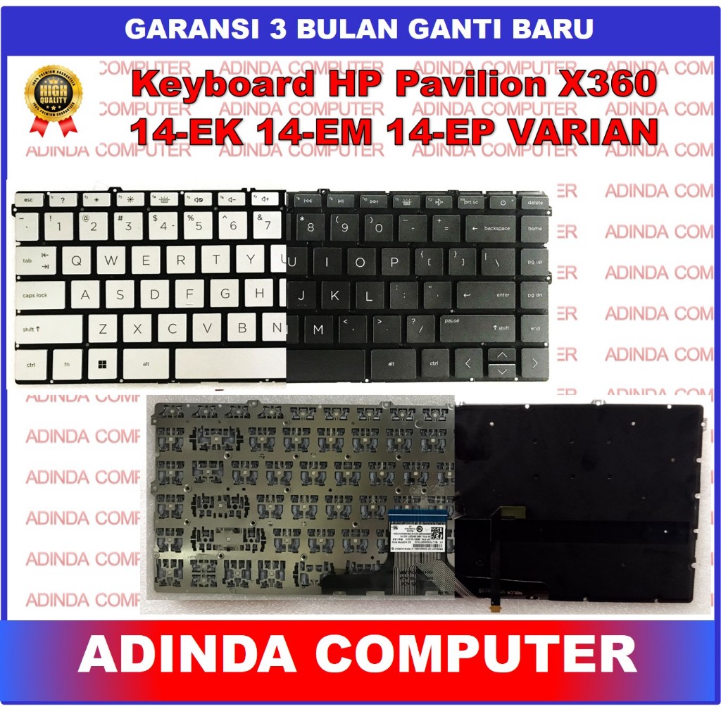 Jual Keyboard HP Pavilion X360 14-ek 14em 14ep 14ek 14-em 14-ep 14 ...