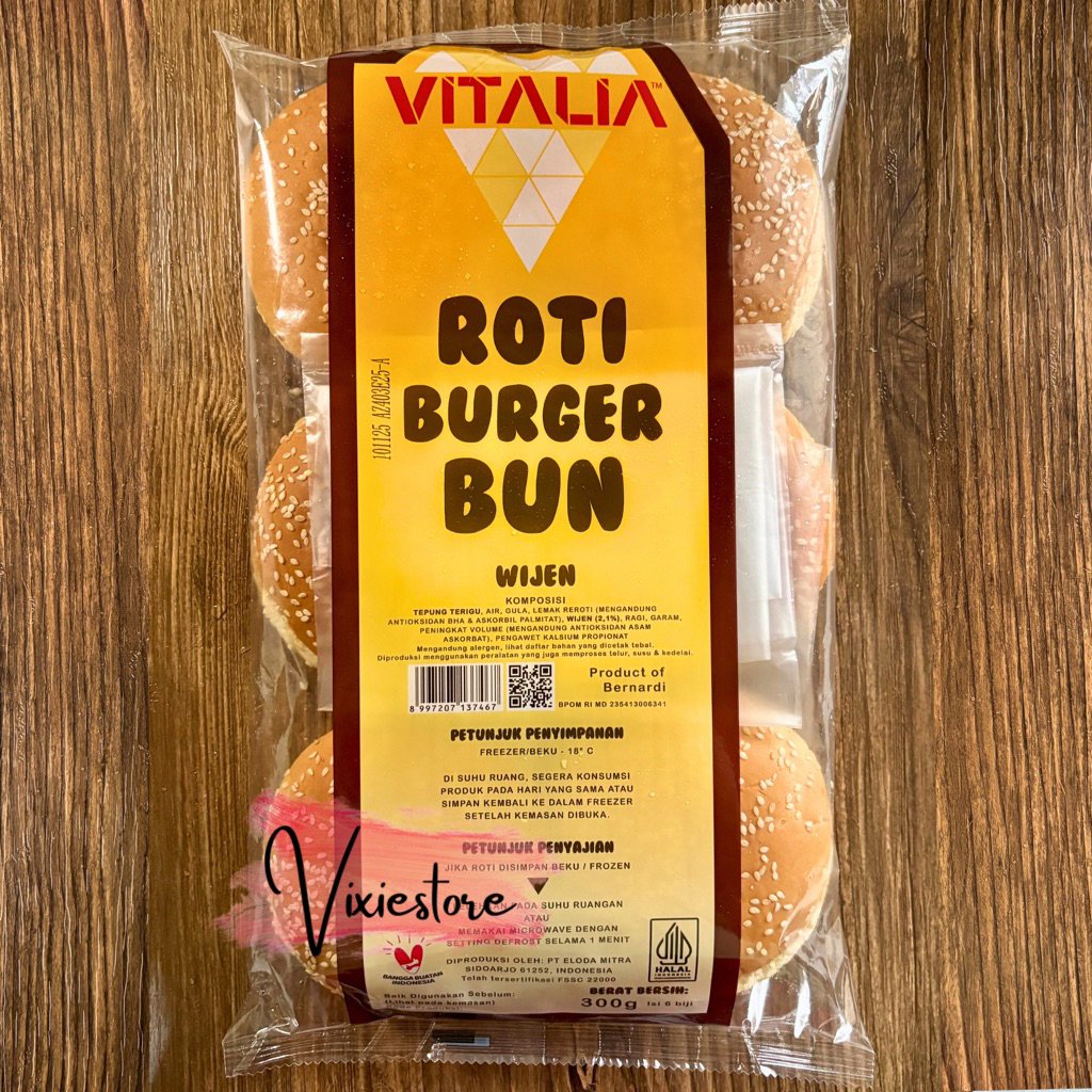 Jual Vitalia Roti Burger Bun Wijen Beku Isi 6 300gr | Shopee Indonesia