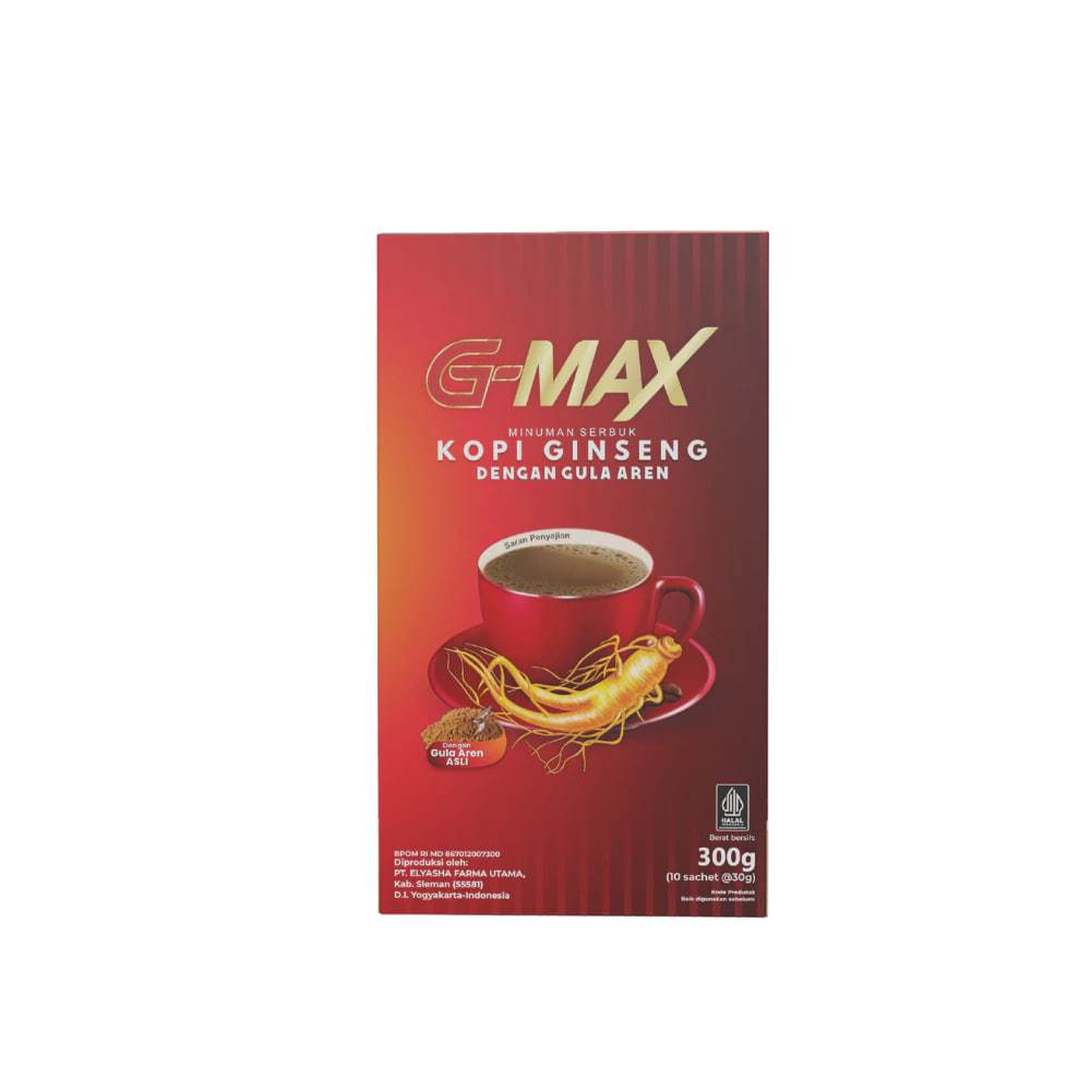 Jual G-MAX Kopi Ginseng Gula Aren herbal penambah stamina pria kopi kesehatan 100% ORIGINAL BPOM ...