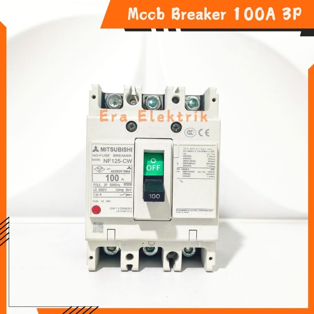 Jual Mccb Breaker NF125-CW 80a 100a 125a 150a 3phase | Shopee Indonesia