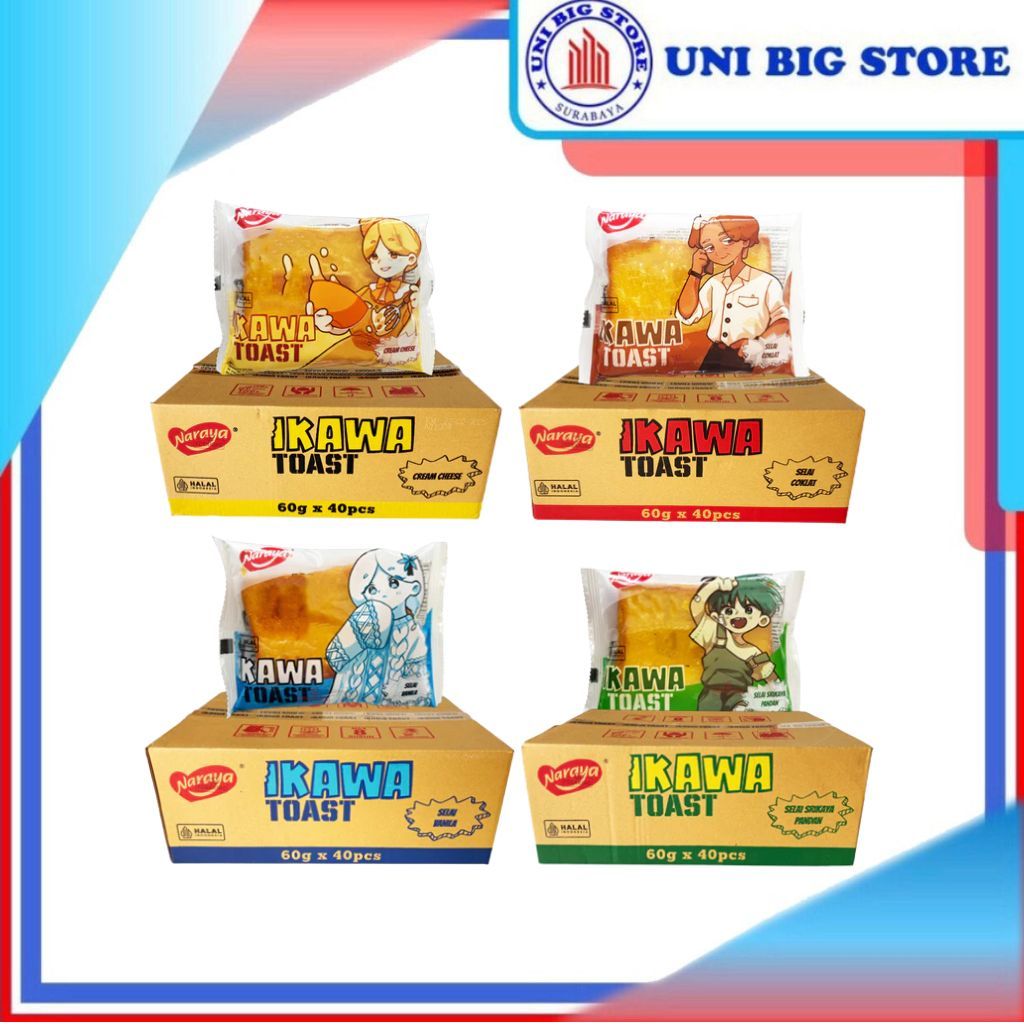 Jual Naraya Ikawa Roti Toast Selai Chocolate | Vanilla | Cheese ...