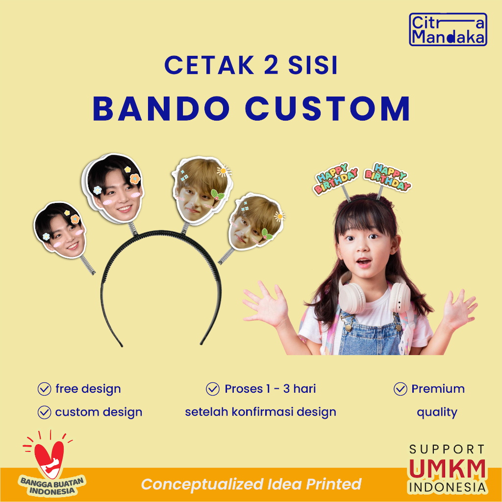Jual Bando Tuing Tuing Custom 2 Sisi Cutting Souvenir Ulang Tahun Anak ...
