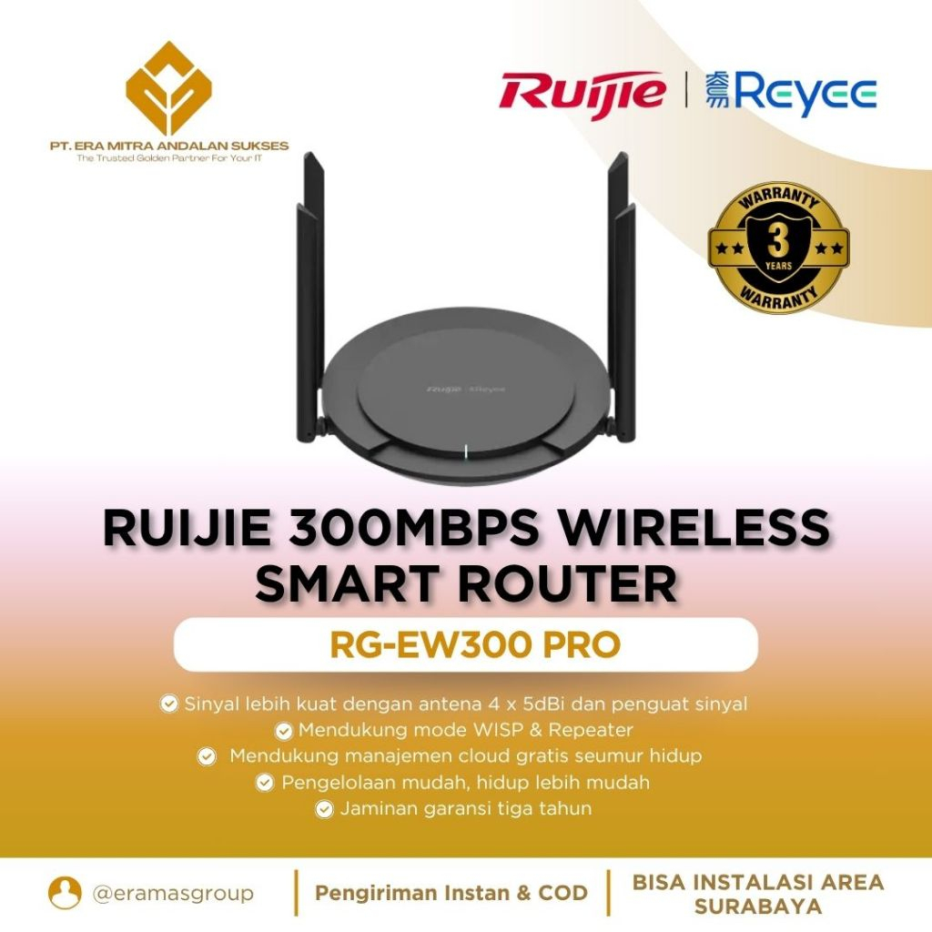 Jual RUIJIE RG-EW300 PRO 300Mbps Wireless Smart Router | Shopee Indonesia