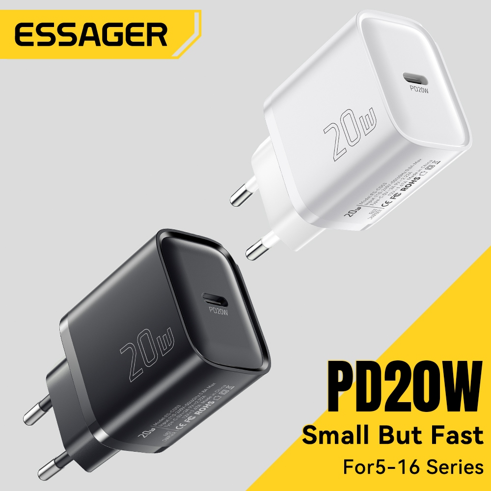 Jual Essager Pengisi Daya 20W Tipe C Pengisian Cepat PD Untuk Ponsel Adaptor Perjalanan 30W USB ...