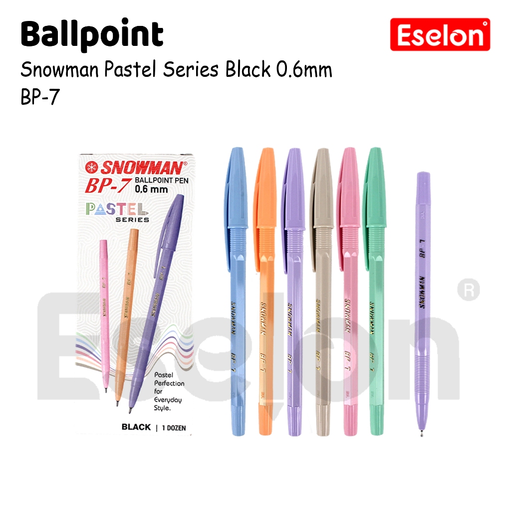 Jual 12pcs Pulpen Snowman BP-7 / 1 pak pulpen snowman BP-7 | Shopee ...