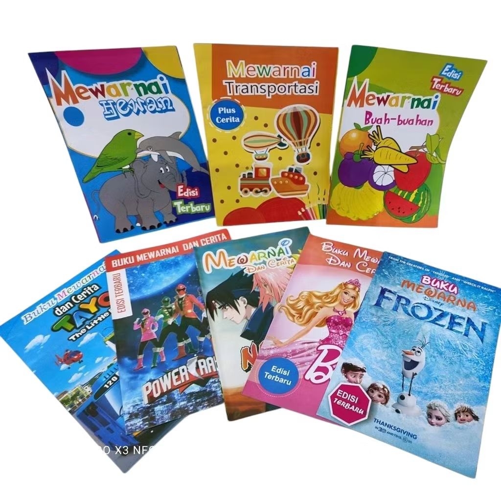 Jual Buku Mewarnai Buah / Hewan / Transportasi Dan Belajar Membaca Cerita, Menulis, dan ...