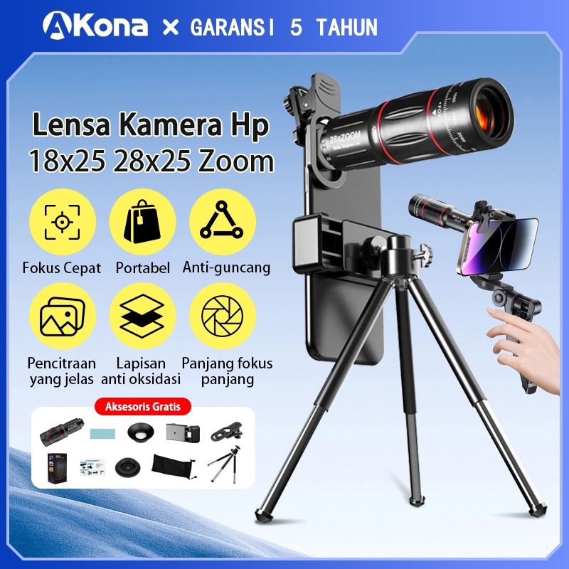 Jual Akona Lensa Kamera Hp Apexel 28x Zoom Paduan Aluminium Lensa Tele ...