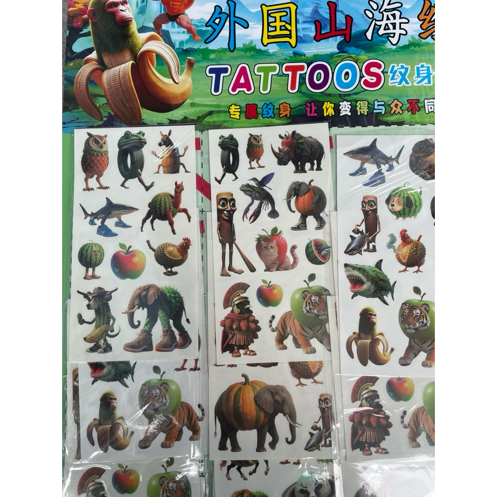 Jual Sticker tato anomali LABUBU SANRIO anak tato temporer stiker tato ...