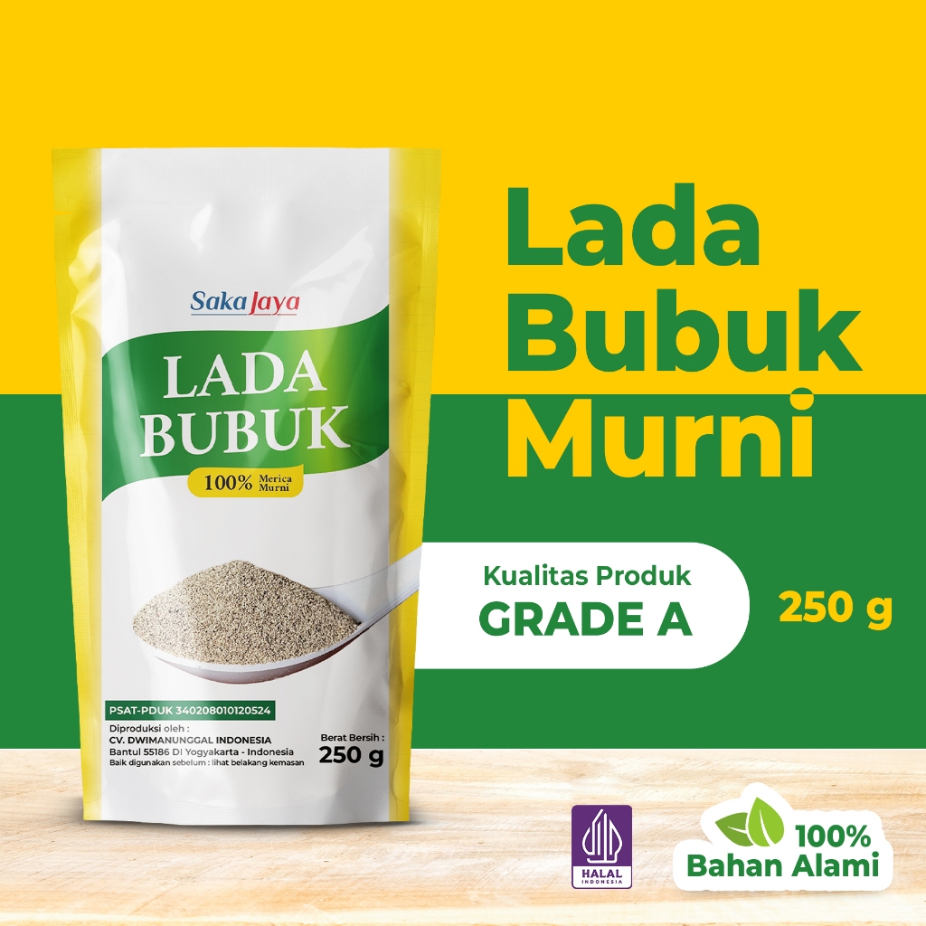 Jual Saka Jaya Lada Bubuk / Lada Bubuk 250 Gram 100% Lada Pilihan ...