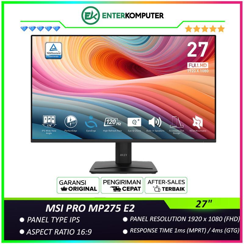 Jual MSI PRO MP275 E2 27" FHD IPS 120Hz HDR Productivity Monitor Built ...