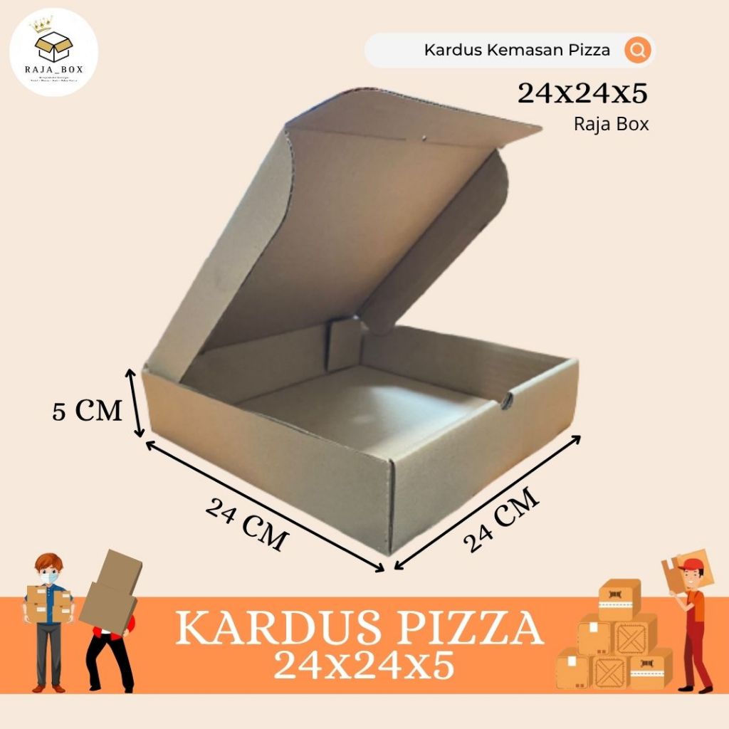 Jual Kardus Pizza Diecut 24x24x5 Kardus Kemasan Pizza | Gif Box Hampers ...