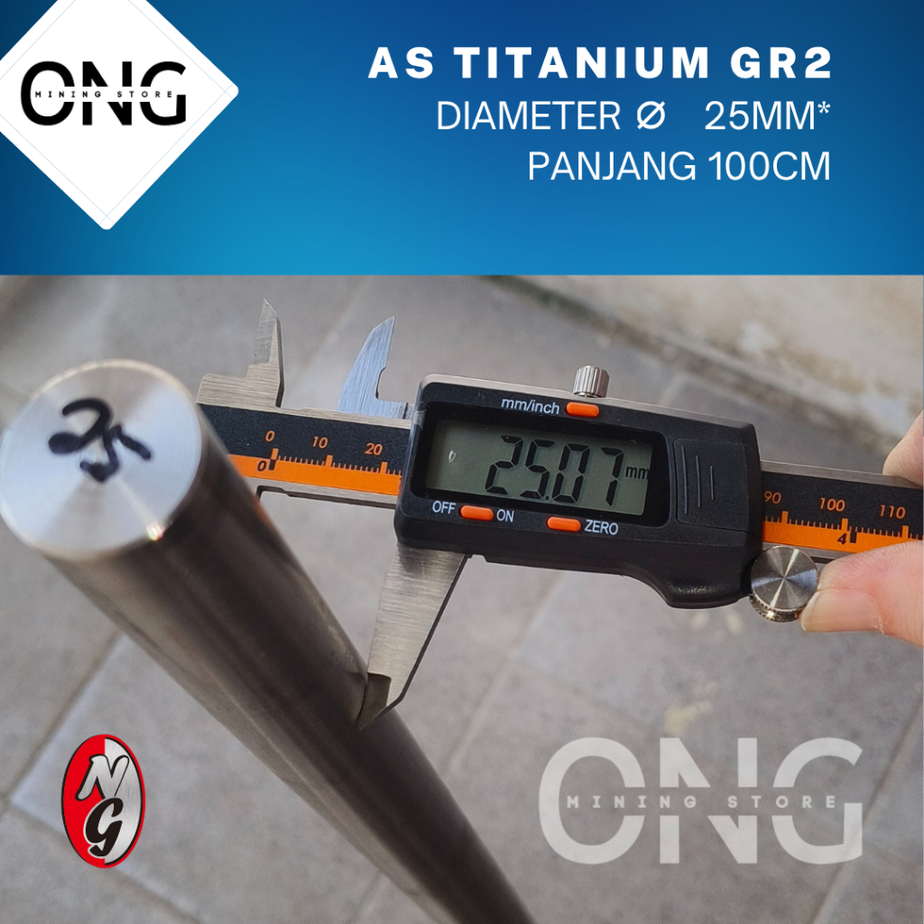 Jual Batang Titanium 25 mm Grade 2 Asli Tahan Kimia | Shopee Indonesia
