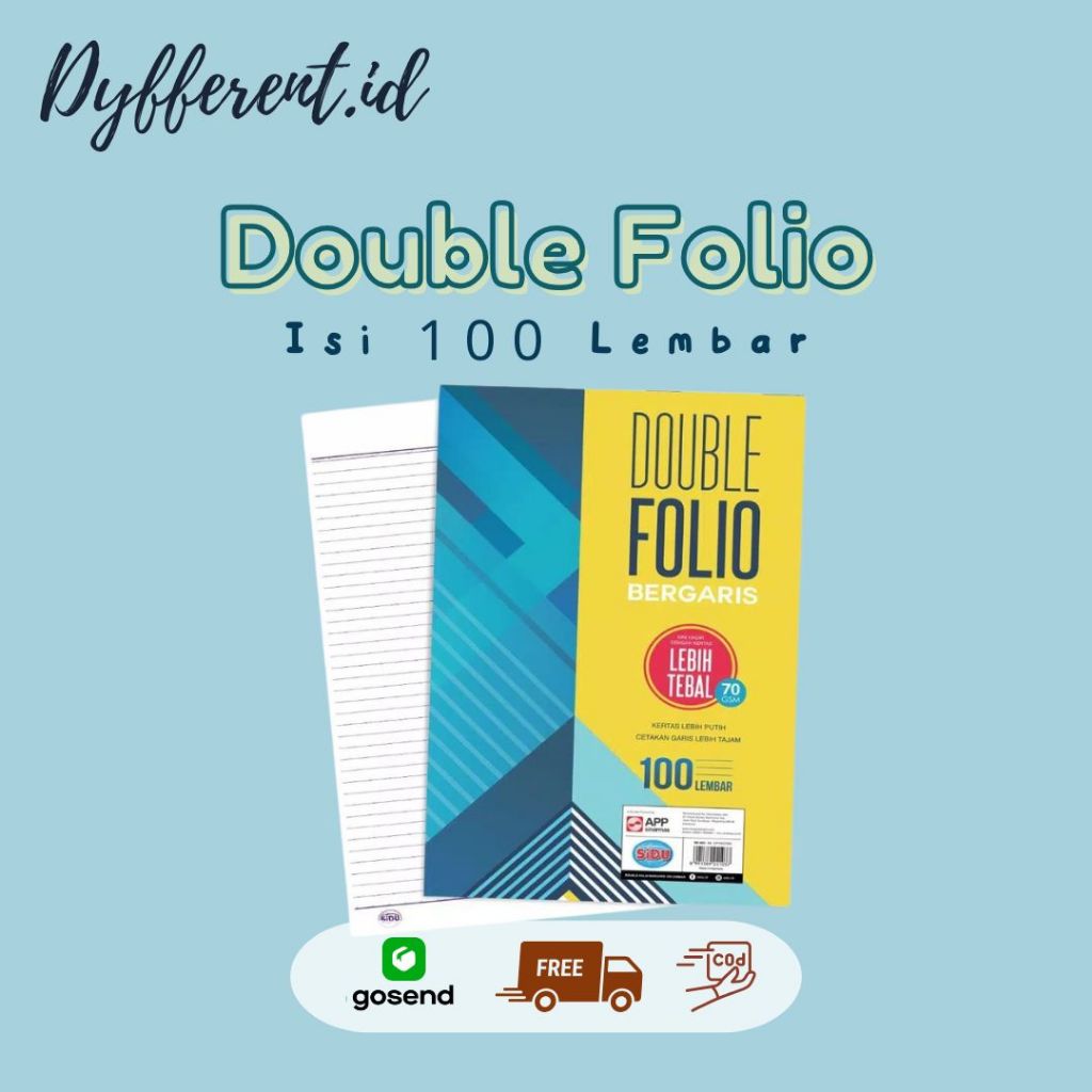 Jual Kertas double folio bergaris SIDU 100 pcs / 100 lembar (1 pack ...