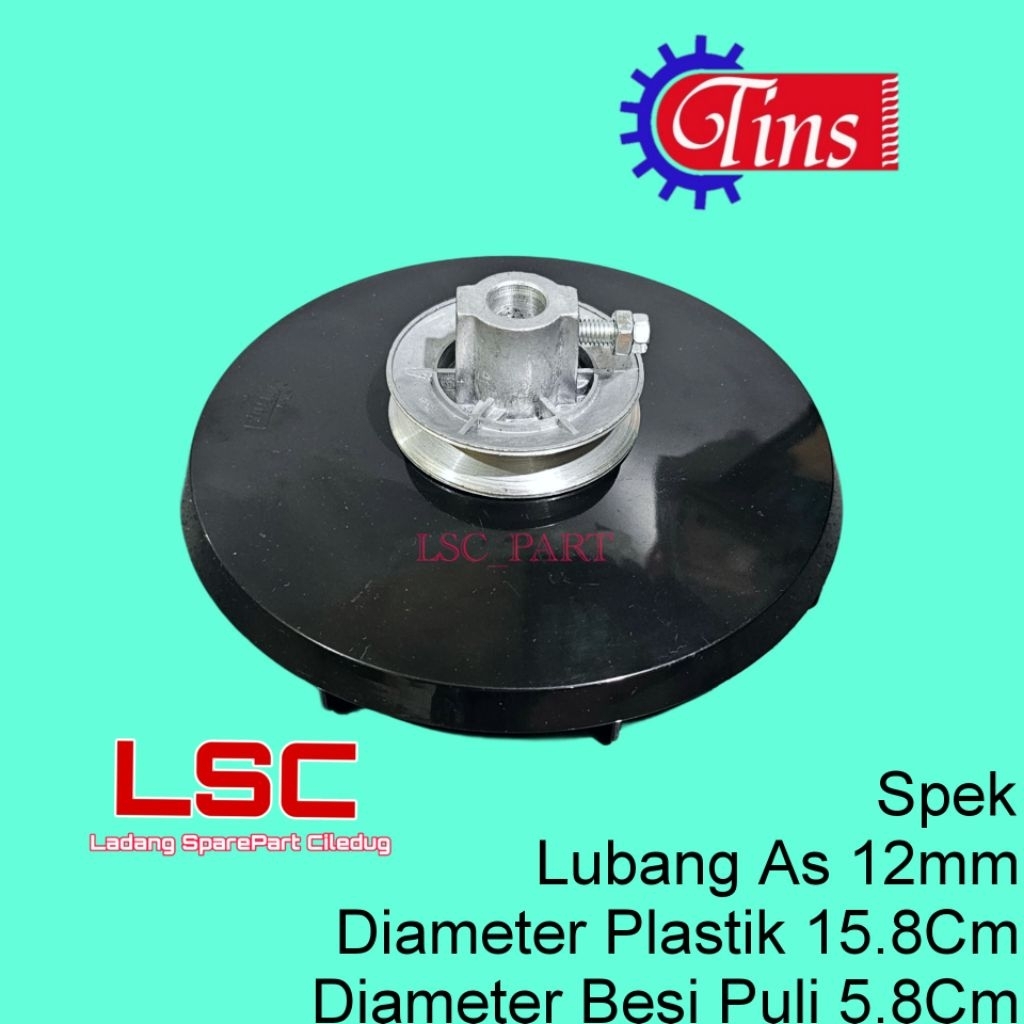 Jual HITAM Puli Wash Plastik 12 mm Puly Impeller Pencuci 12mm Mesin ...