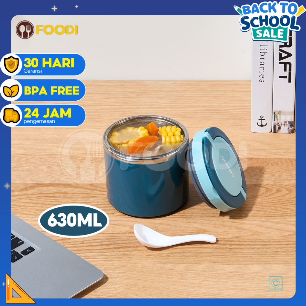 Jual ecentio & FOODI termos mini termos air panas mini 630ml/cangkir ...