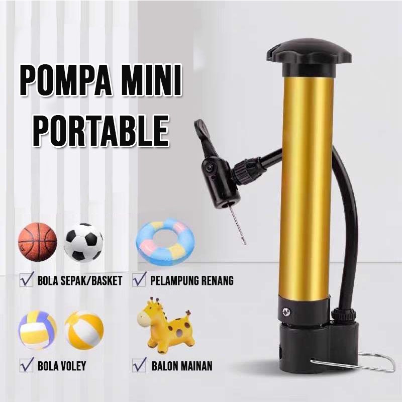 Jual Pompa Angin Mini Portable Pompa Angin Ban Sepeda Balon Bola ...