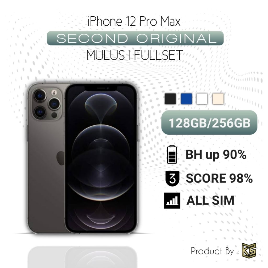 Jual iPhone 12 pro max 128gb/256gb second mulus original | Shopee Indonesia