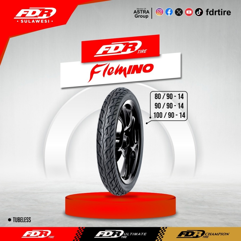Jual FDR TL Flemino Velg 14 Ban Motor "TUBELESS" | Shopee Indonesia