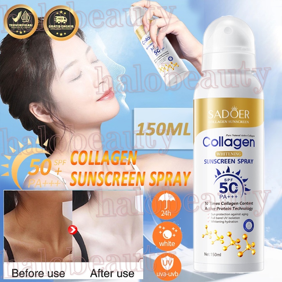 Jual Collagen Sunscreen Spray Spf50+ Pa+++ Outdoor Sunscreen Spray Uv ...