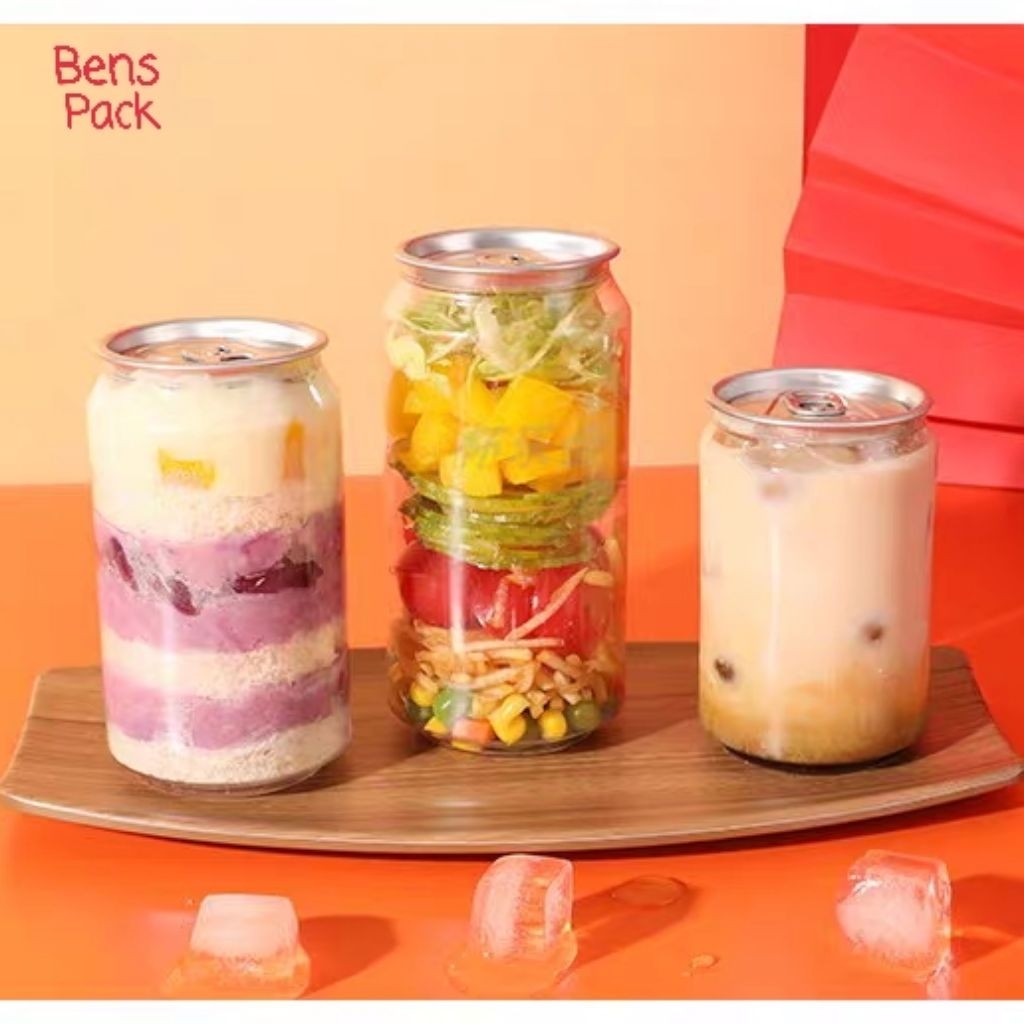 Jual Botol PET Can 250ml 330ml 350ml isi 10 pcs Kemasan Coffee Botol ...