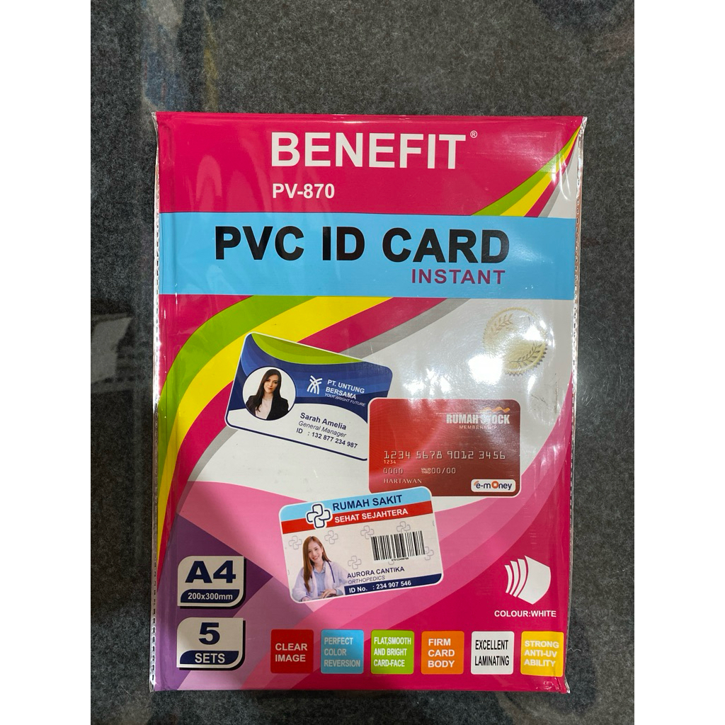 Jual PVC ID CARD A4 BENEFIT PV-870 [1 PACK] | Shopee Indonesia