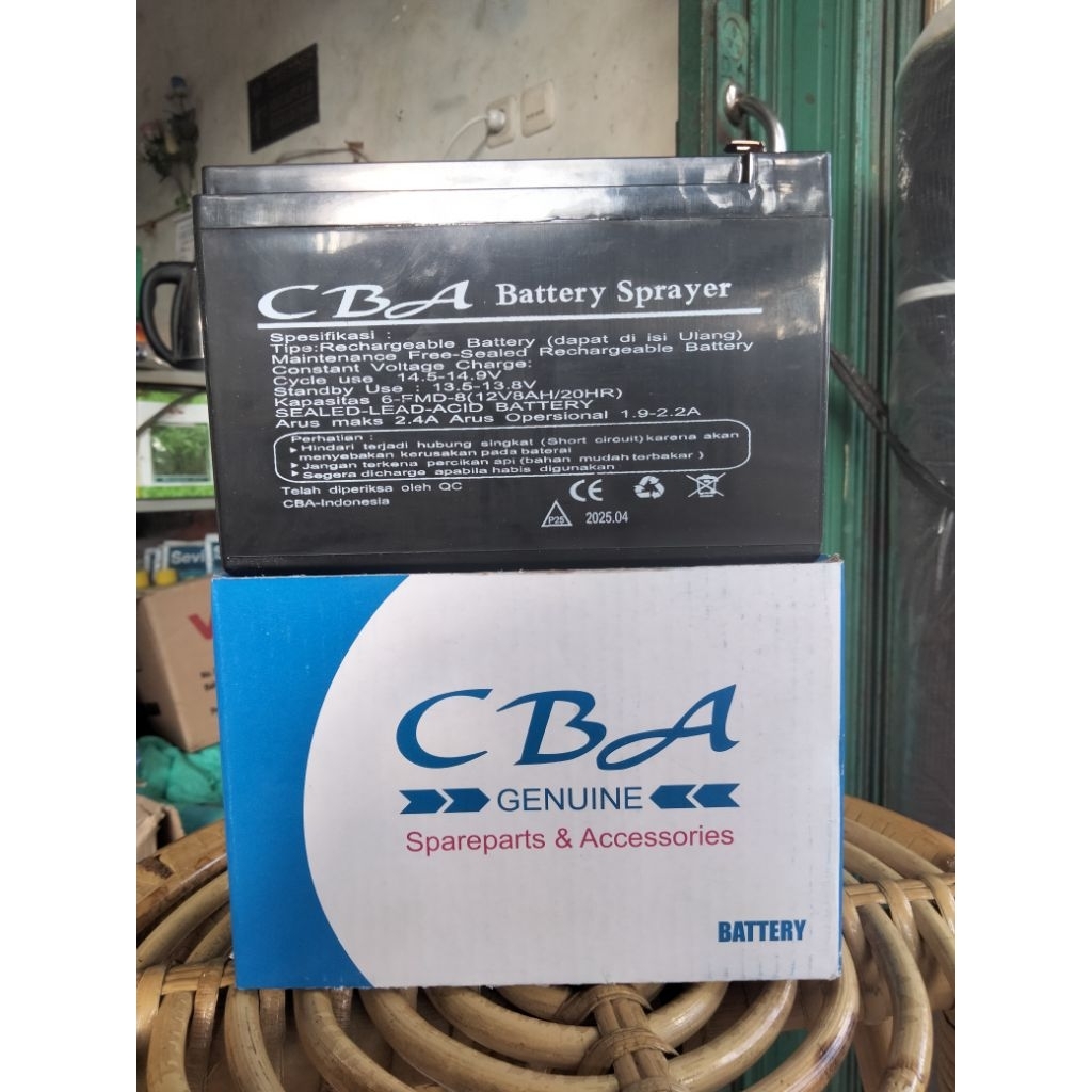 Jual Aku Battery Sprayer CBA Electric 12Volt/8Ah (ORIGINAL 100%) | Shopee Indonesia
