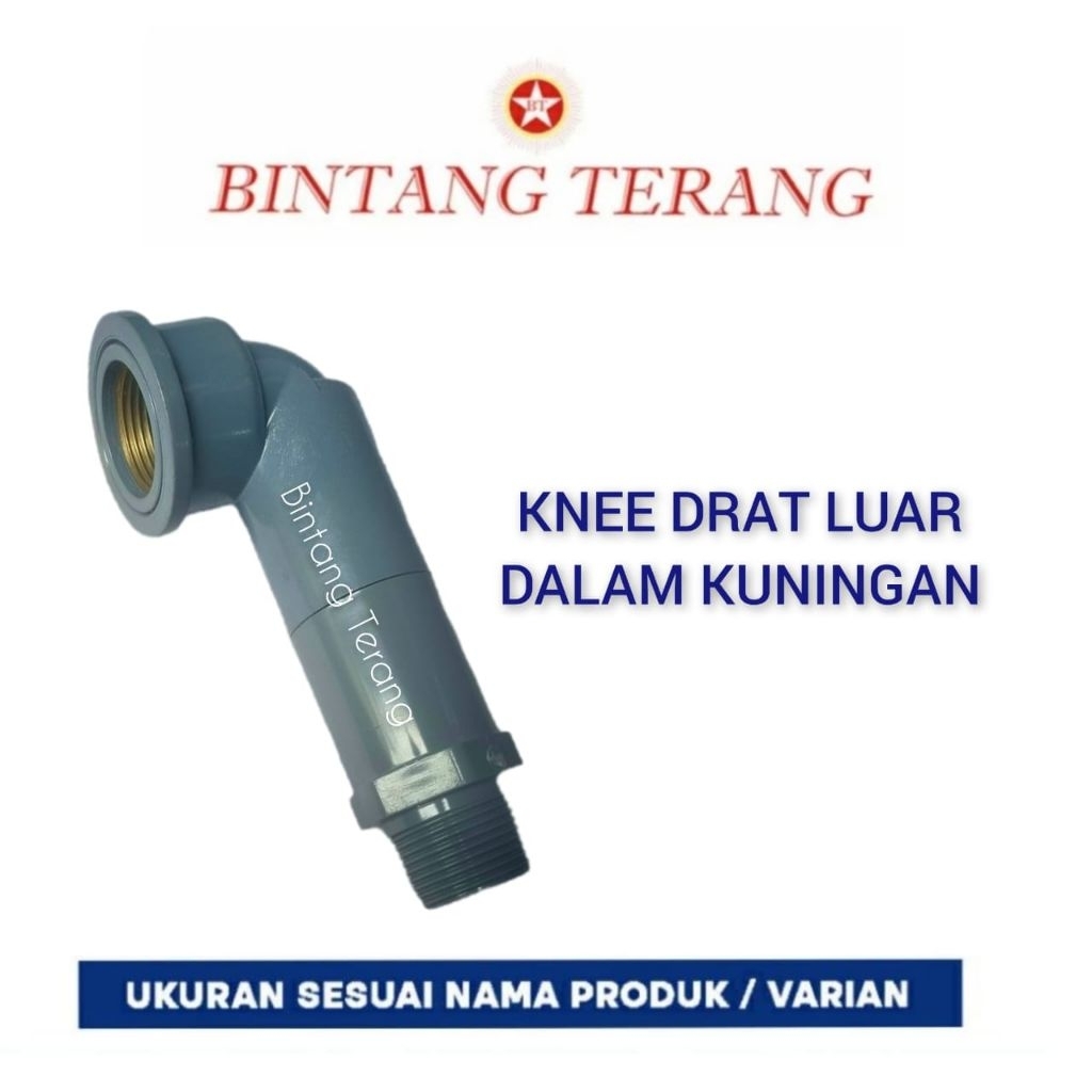 Jual Keni Drat Luar Dalam Kuningan 1/2" - 3/4" / Elbow Male Female PVC ...