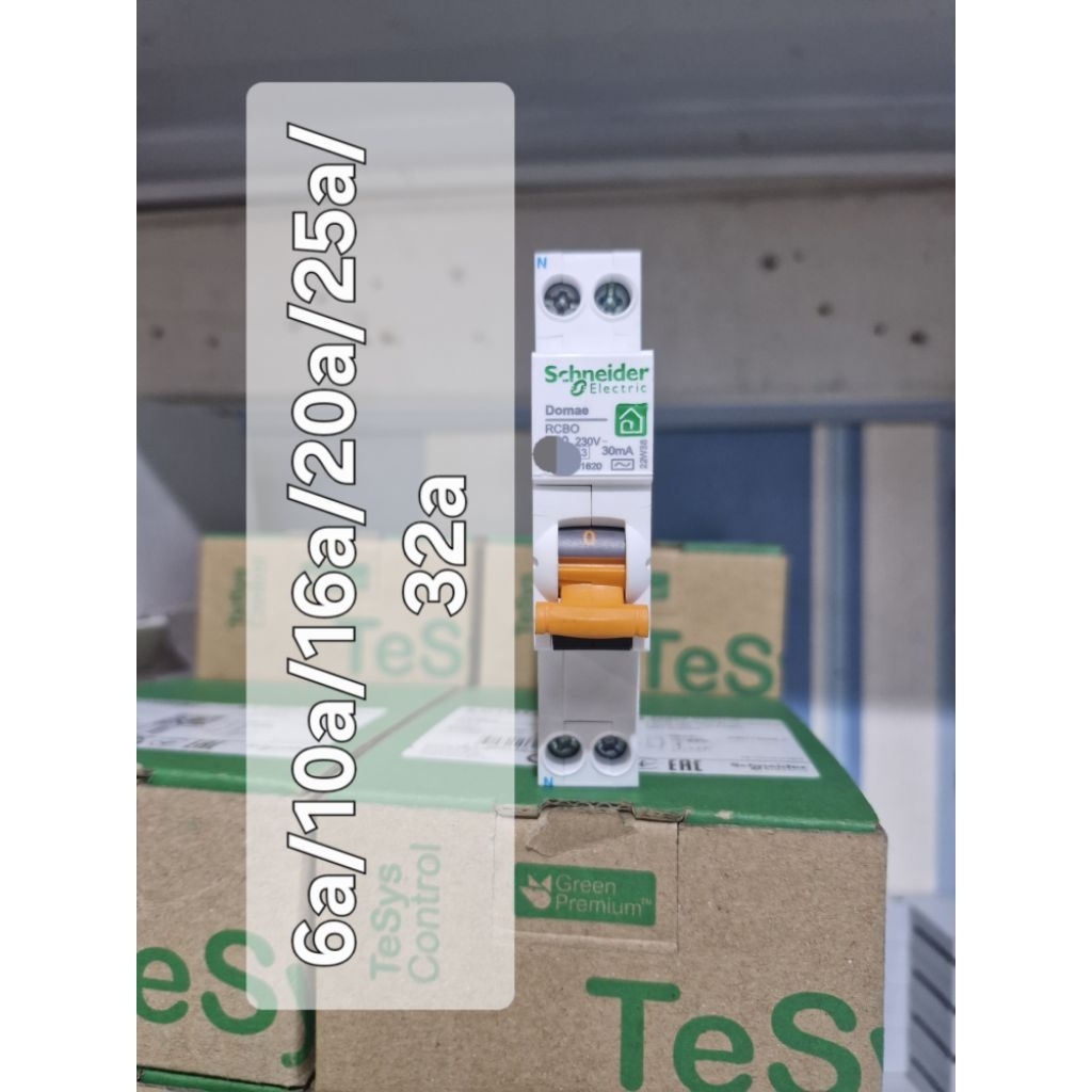 Jual rcbo slim 1p+N 30mA 6a/10a/16a/20a/25a/32a | Shopee Indonesia