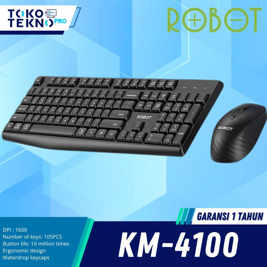 Jual Robot KM4100 / KM-4100 Keyboard Mouse Multi Device Wireless 2.4G ...