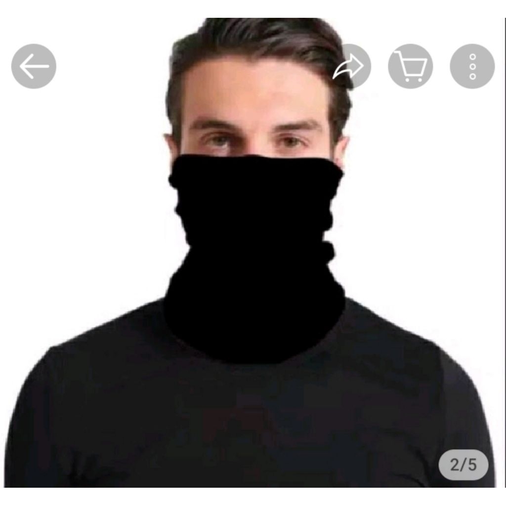 Jual masker bap hitam polos multi pungsi | Shopee Indonesia