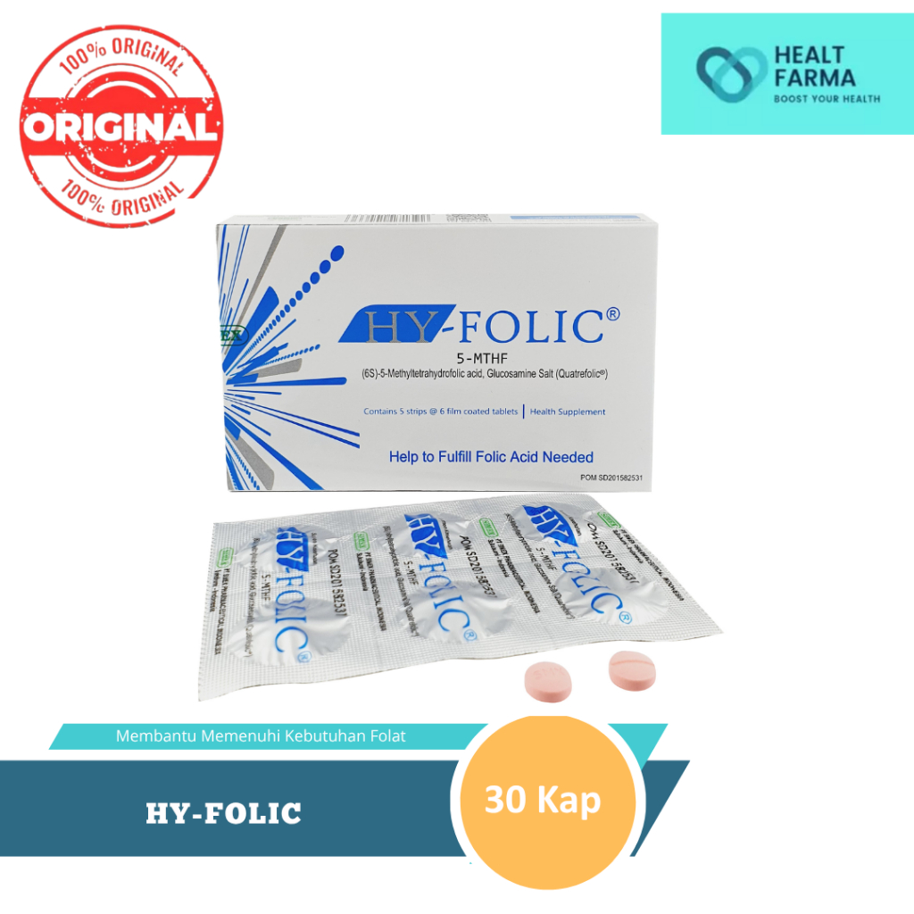 Jual HY-FOLIC 5-MTHF TABLET SUPLEMEN KESEHATAN, Untuk Membantu Memenuhi ...